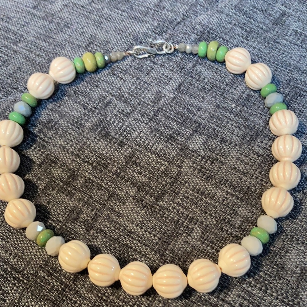 Melon Bead Necklace - Gem